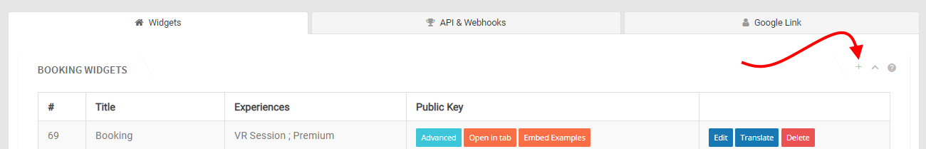 Booking Add-On - Booking Widget Setup - Synthesis VR